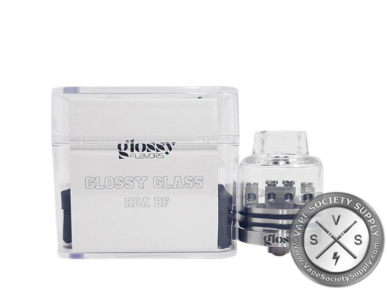 Glossy Glass Bottom Feed RDA ⋆ $24.99 ⋆ Vape Society Supply
