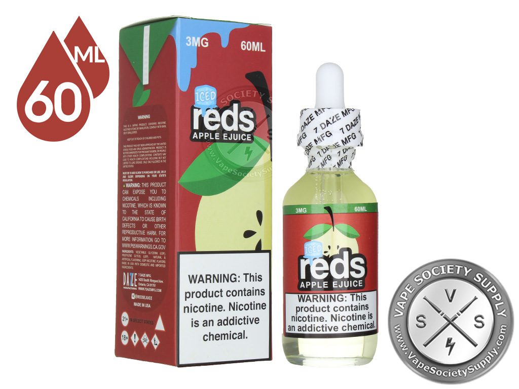 Reds Apple Iced by 7 Daze 60ml ⋆ VapeSocietySupply ⋆ $14.94