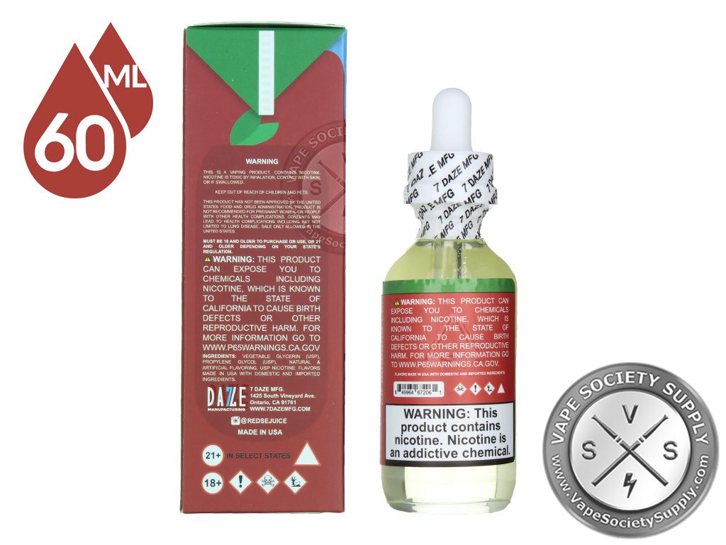 Reds Apple Iced by 7 Daze 60ml ⋆ VapeSocietySupply ⋆ $14.94