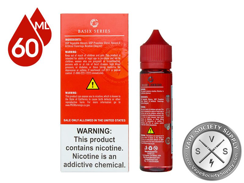 Strawberry Gummy by Glas Vapor Basix Series 60ml