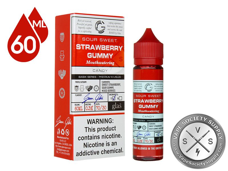 Strawberry Gummy by Glas Vapor Basix Series 60ml