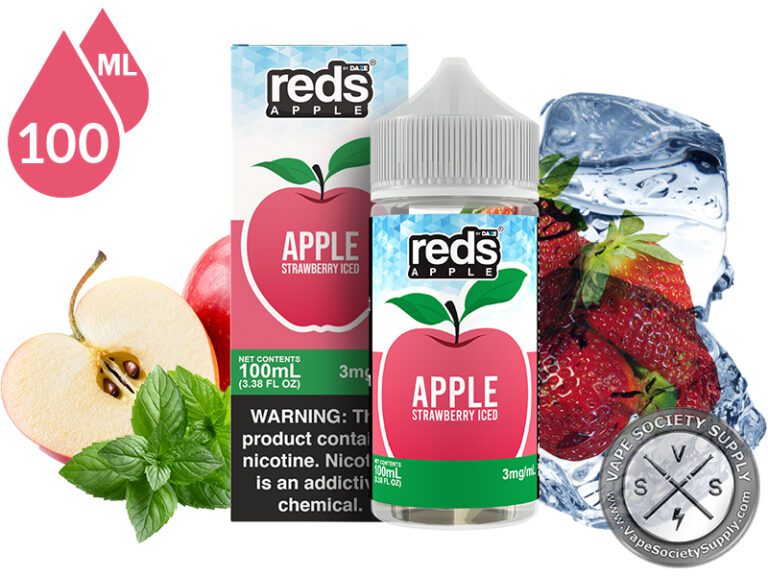 Original Iced Reds Apple Daze 100ml ⋆ Vape Society Supply