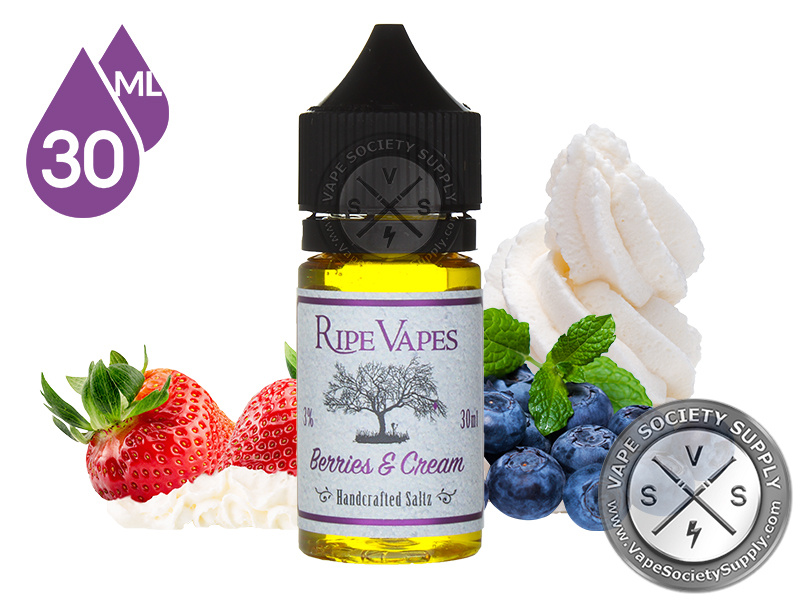 Berries & Cream By Ripe Vapes Handcrafted Saltz 30ml ⋆