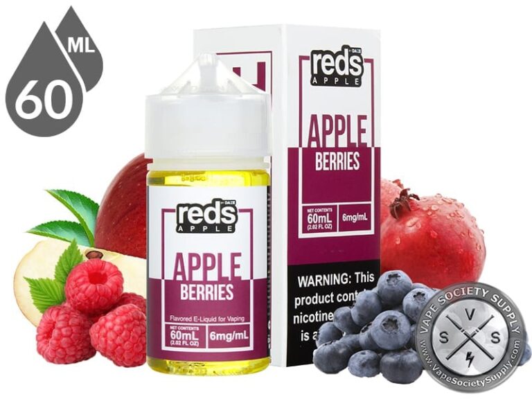 Reds Apple E-Juice By 7 Daze Bundle 4x60ml (240ml)