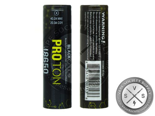 Blackcell Proton 18650 Battery 3018mAh 40.2A 3.7V (Pack of 2)