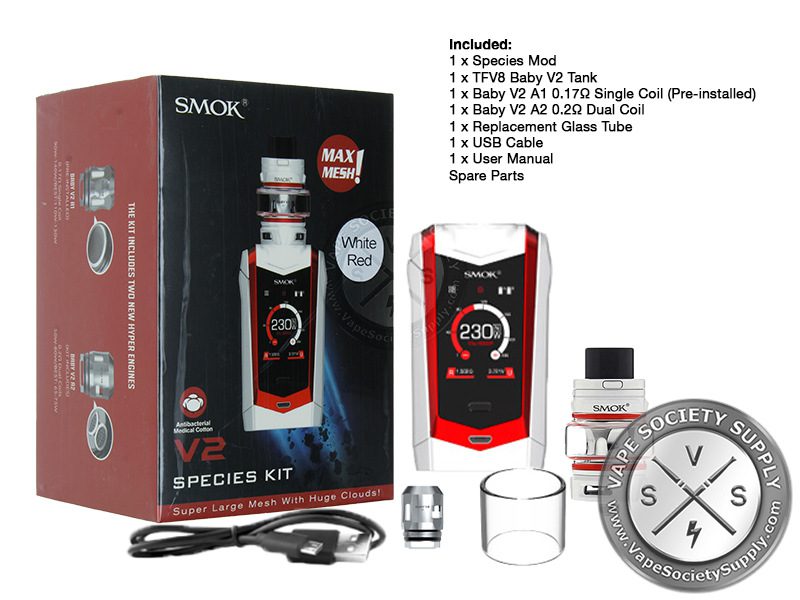 SMOK SPECIES 230W AND TFV8 BABY V2 STARTER KIT ⋆ VapeSocietySupply ⋆ $59.99
