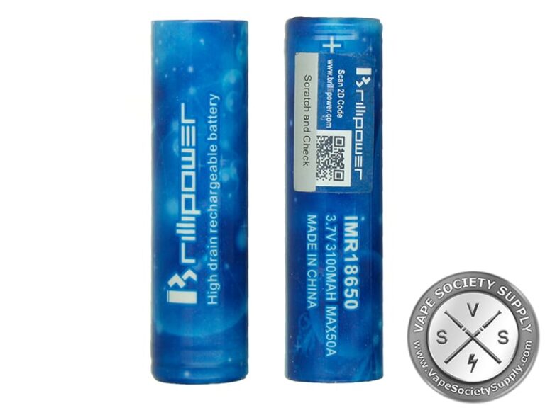 Brillipower Blue 18650 3100mah 50A (Pack of 2) ⋆ $17.99 ⋆ Vape Society ...