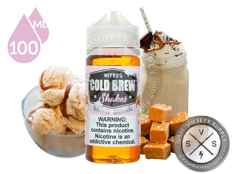 Salted Caramel NITRO'S COLD BREW SHAKES 100ml ⋆ Vape Juice ⋆ $13.99