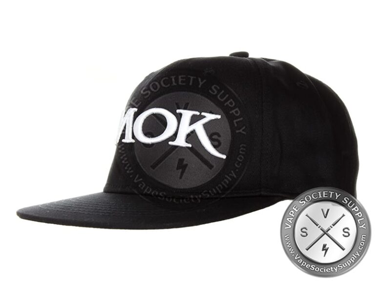 SMOK Snapback Caps White Logo ⋆ Vape Society Supply