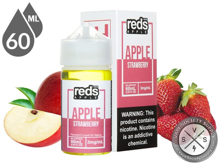 Reds Apple Strawberry By 7 Daze 60ml ⋆ Vape Juice ⋆ $13.99