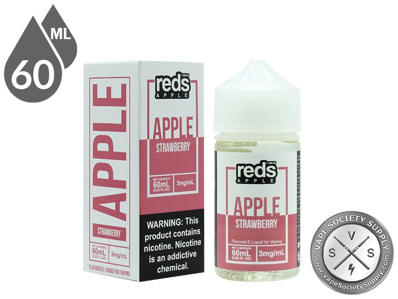 Strawberry Reds Apple Ejuice by Vape 7 Daze 60ml ⋆ Vape Society Supply