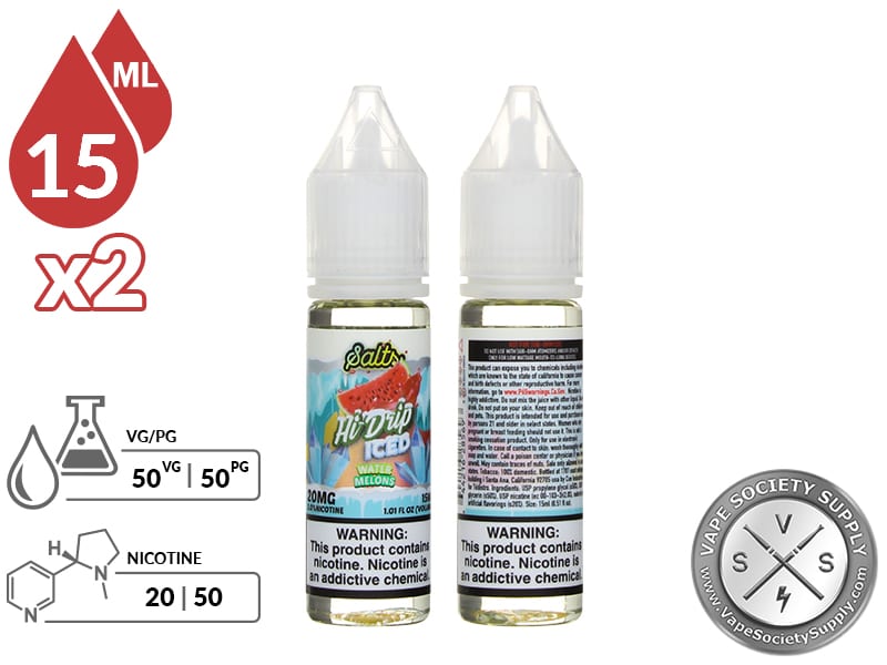 Water Melons Iced by Hi Drip Salts 30ml (2x15ml) ⋆ $9.99