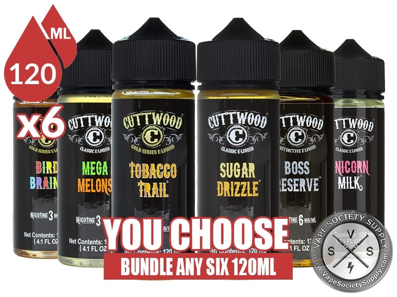 Cuttwood E-Juice Bundle 6x120ml (720ml) ⋆ Vape Society Supply