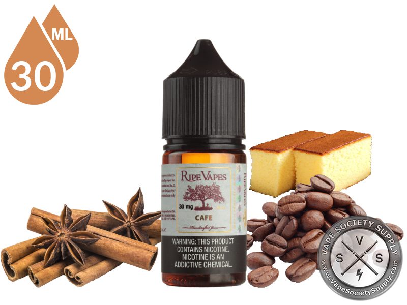 Cafe by Ripe Vapes Handcrafted Saltz 30ml ⋆ Vape Society Supply