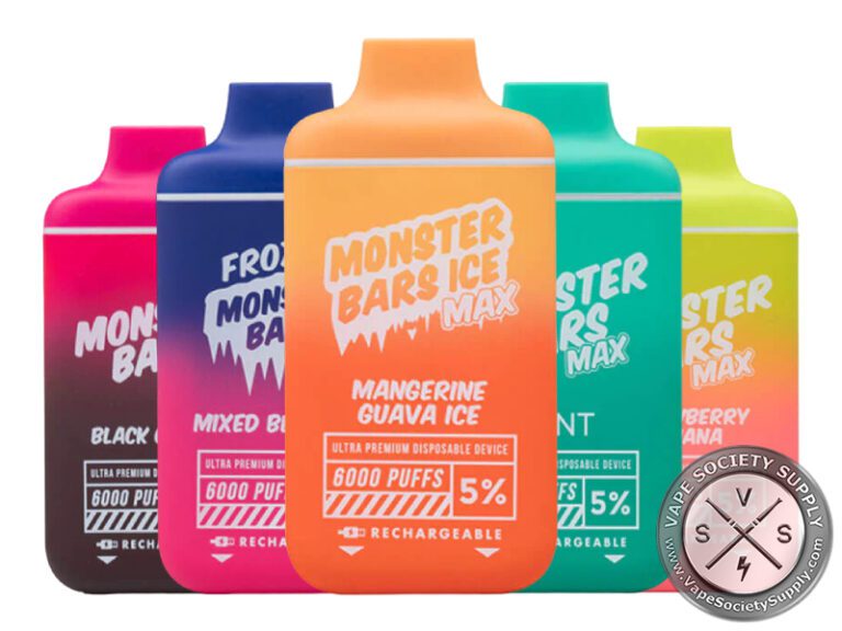MONSTER BARS MAX DISPOSABLE 6000 PUFF ⋆ Vape Society Supply
